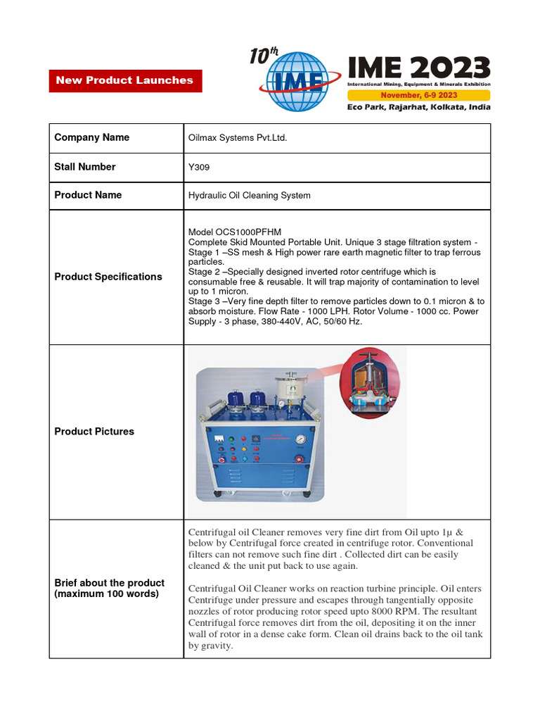 Oilmax Systems Pvt. LTD | PDF