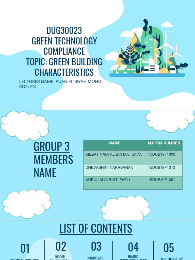 Green Building Characteristics (Group 3) | PDF