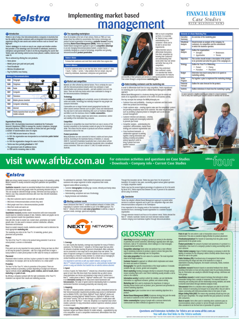 Telstra - Case - Study Marketing Management | PDF
