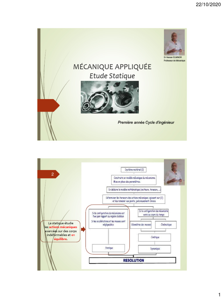 Cours III - Résolution Des Problèmes de Statique - Torseurs | PDF