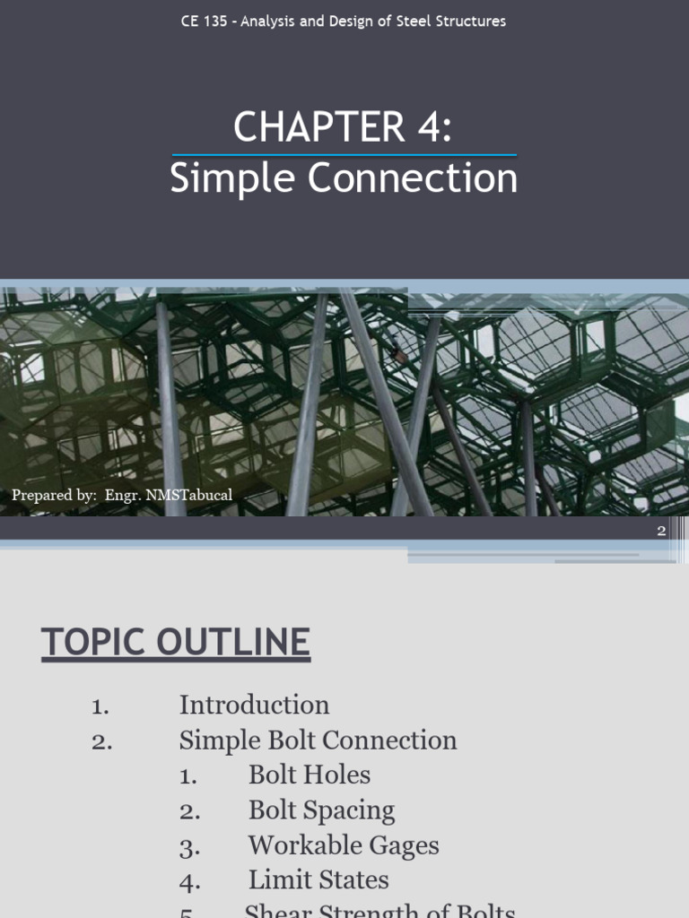 CES 004 4 Simple Connections | PDF | Screw | Welding