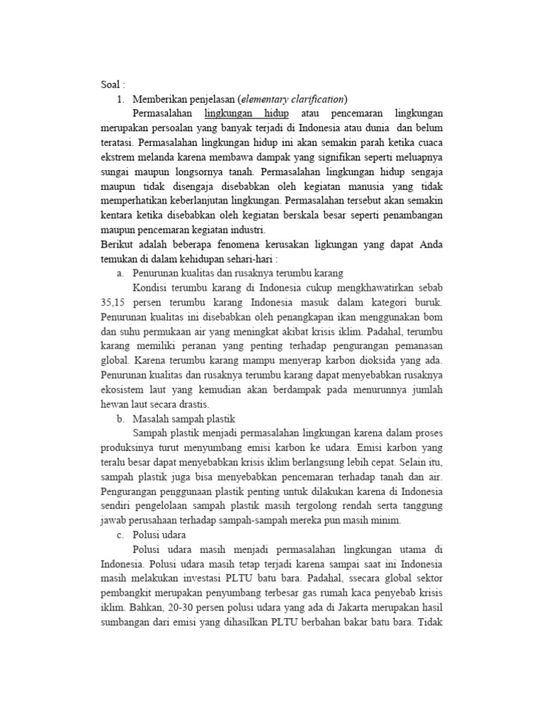 Soal Instrumen | PDF