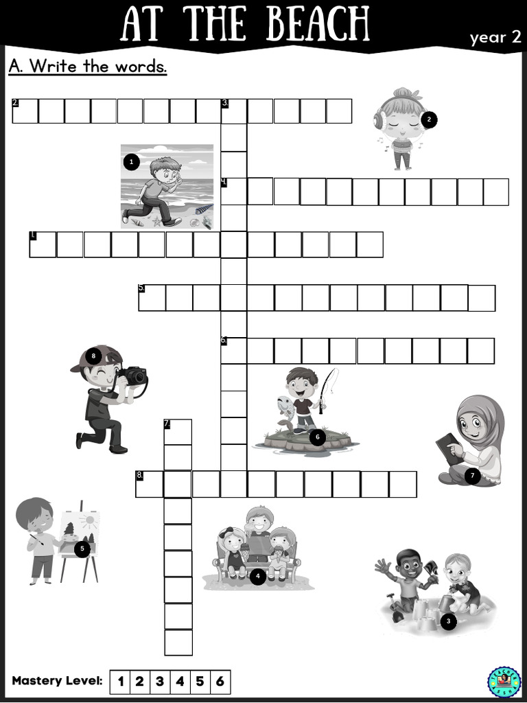 Year 2 English: At the Beach Worksheet | PDF | Language Arts & Discipline