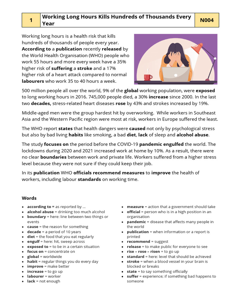 Extensive Reading Worksheet | PDF