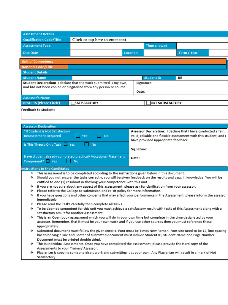SITHCCC008 Assessment Task 1 | PDF