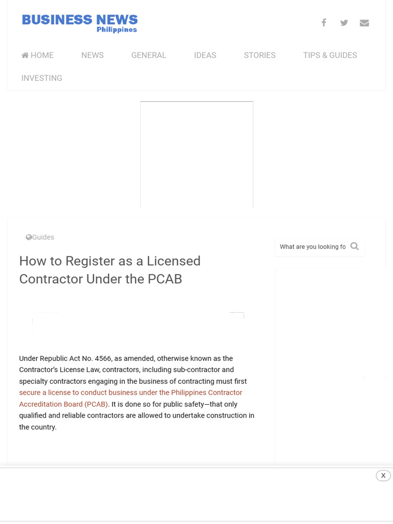 How To Register As A Licensed Contractor Under The PCAB - Business News ...