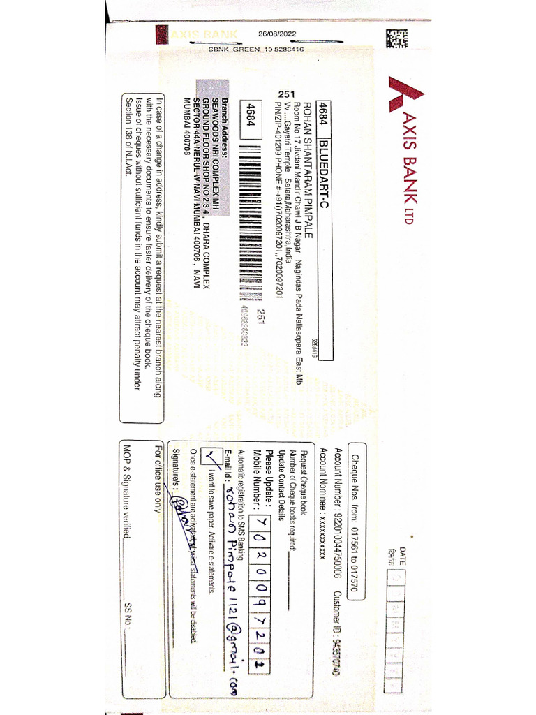 Passbook Rohan Pimpale | PDF