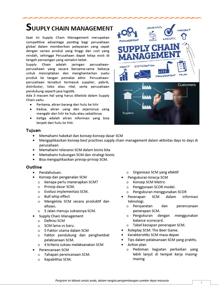 Brochure - Supply Chain Managemnet | PDF