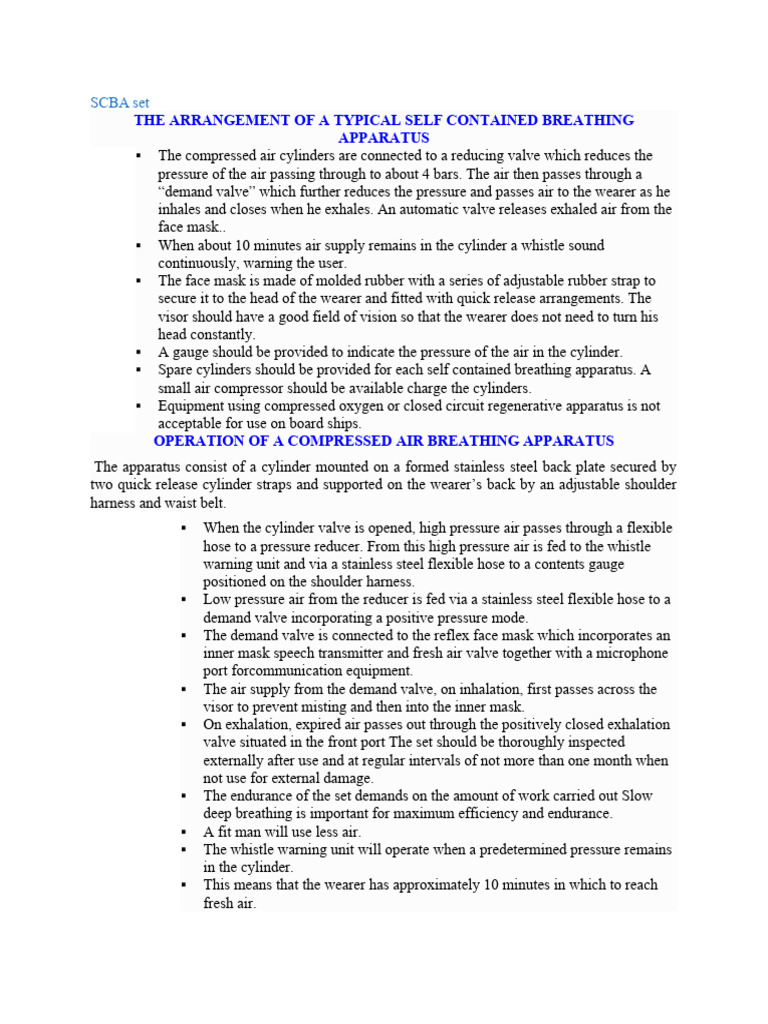 SCBA | PDF