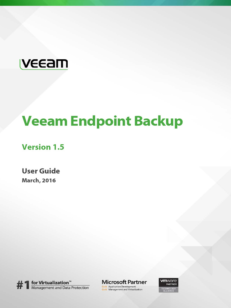 Veeam Endpoint Free 1 5 User Guide en | PDF