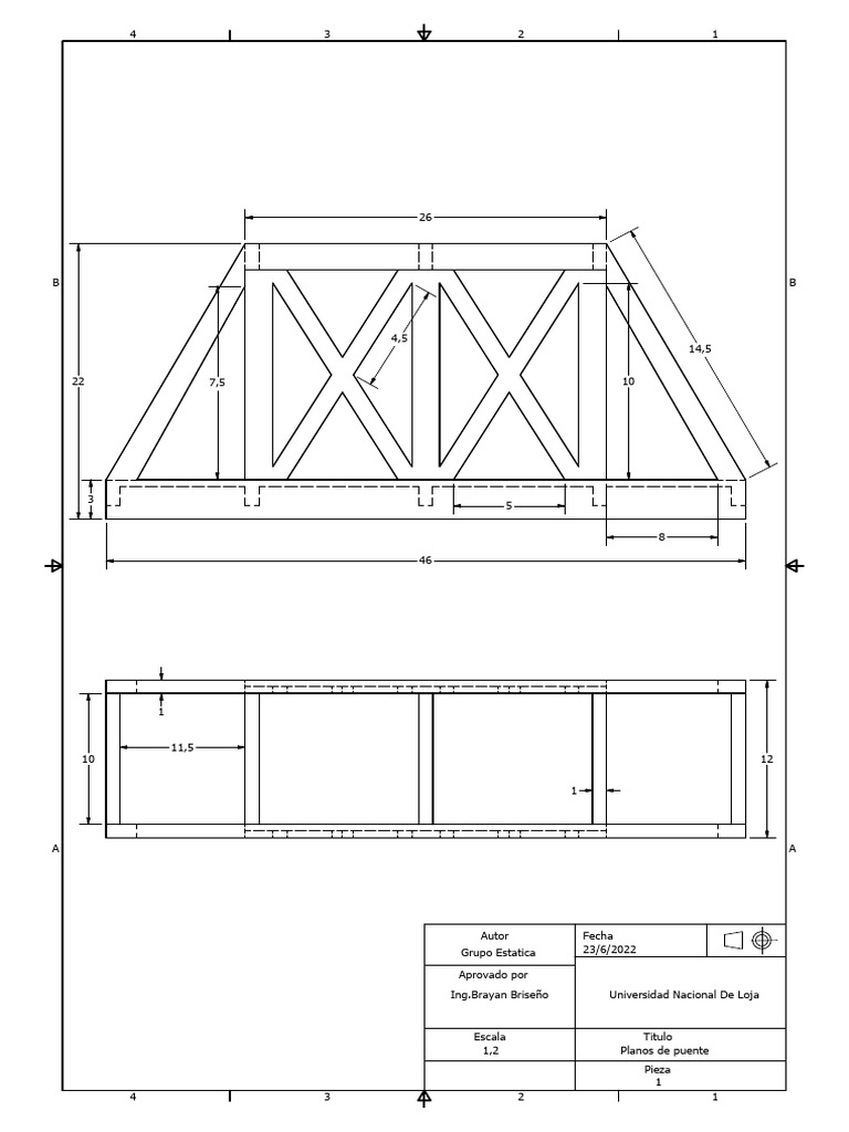 Plano Estatica Puente | PDF