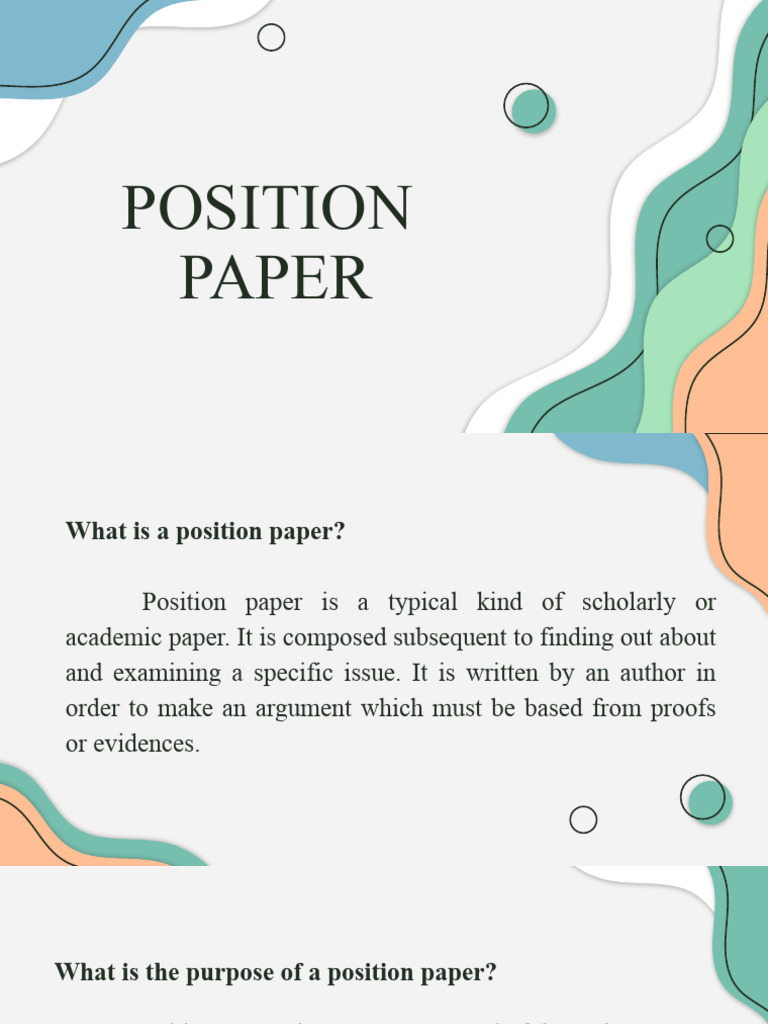 Position Paper | PDF