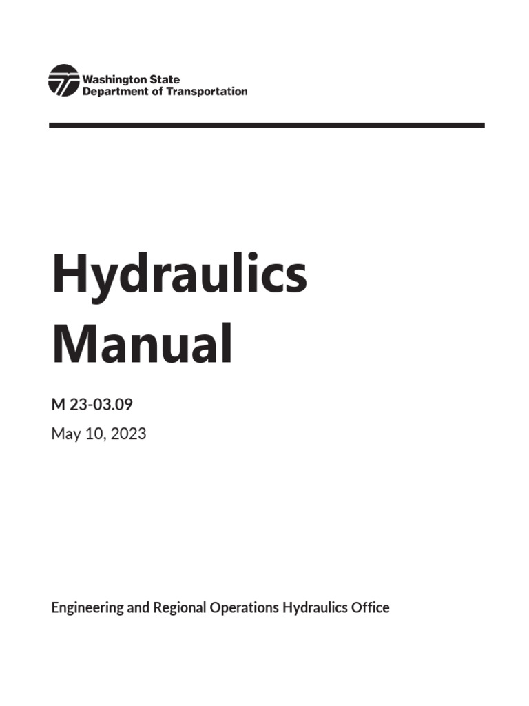 Hydraulics Manual | PDF