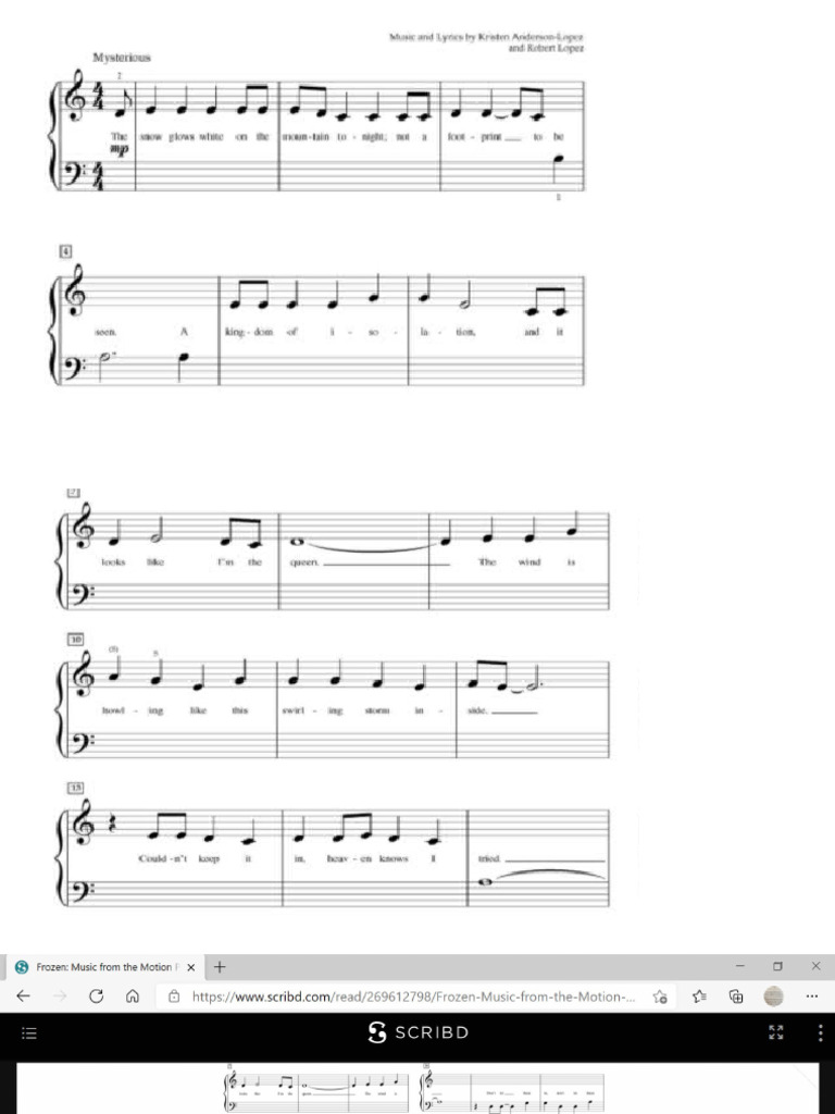 Let It Go Easy Piano | PDF Let It Go Easy Piano | PDF