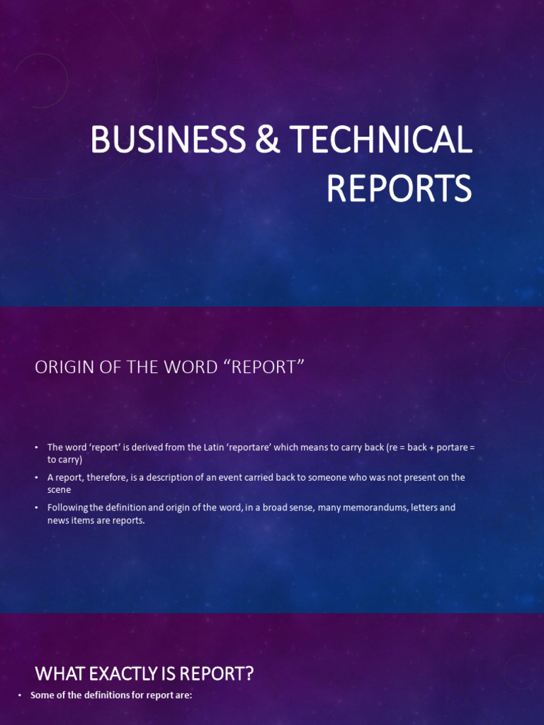 Understanding Reports | PDF