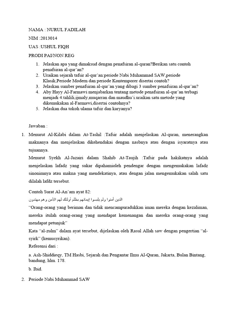 Sejarah dan Metode Tafsir Al-Qur'an | PDF