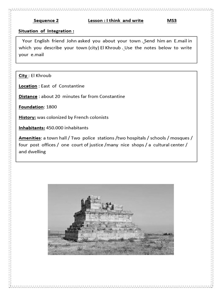 وصف مدينة الخروب في البريد الإلكتروني | PDF | Travel | History