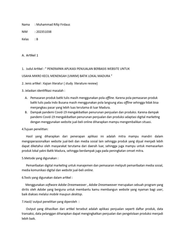 Muhammad Rifqi Firdaus | PDF