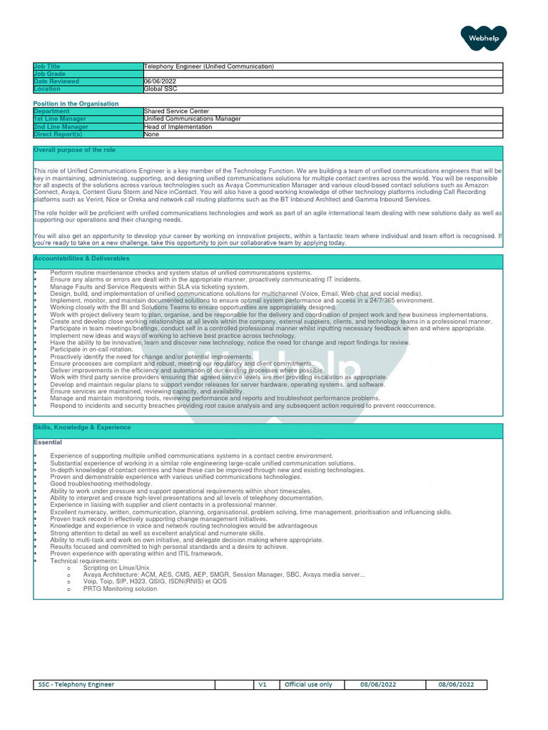 JD - Telephony | PDF