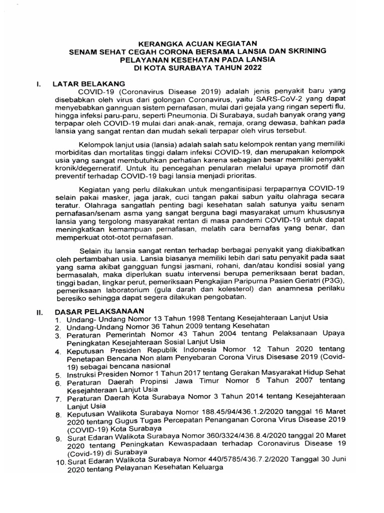 KAK Senam Lansia 2022 | PDF