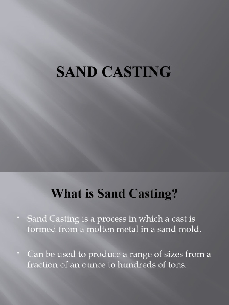 Sand Casting | PDF