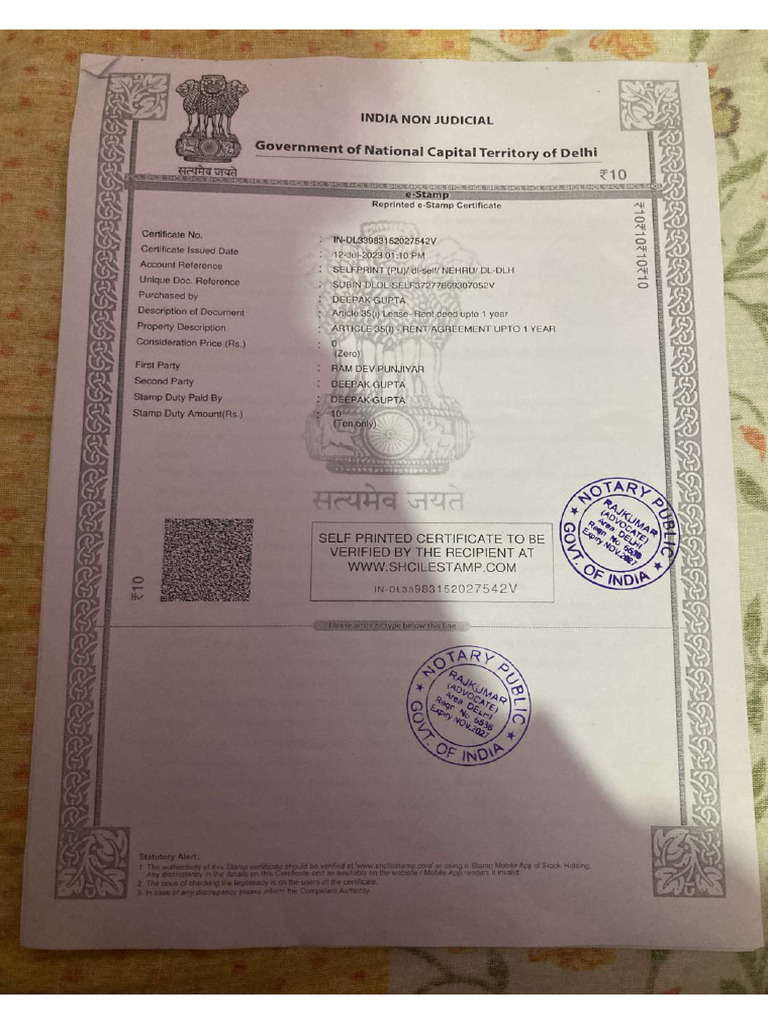 HRA - Rent Agreement | PDF