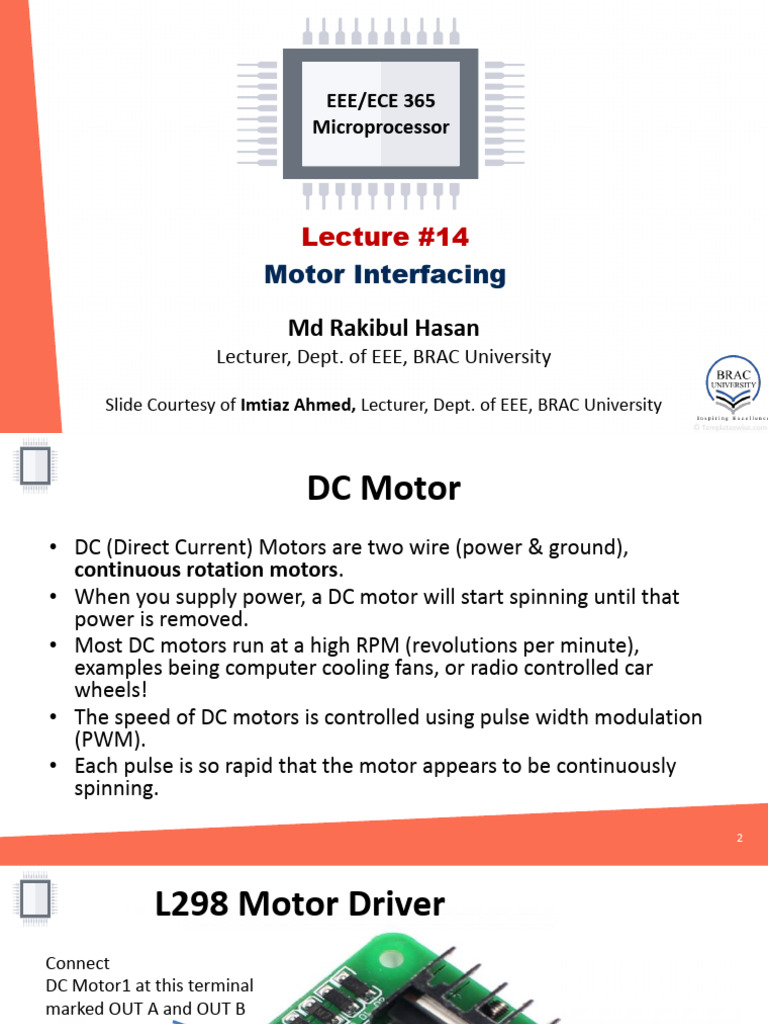 Lecture 14 Motor Interfacing | PDF Lecture 14 Motor Interfacing | PDF