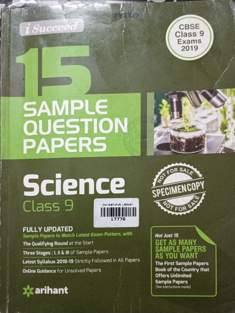 Class 9 Science Sample Question Papers | PDF
