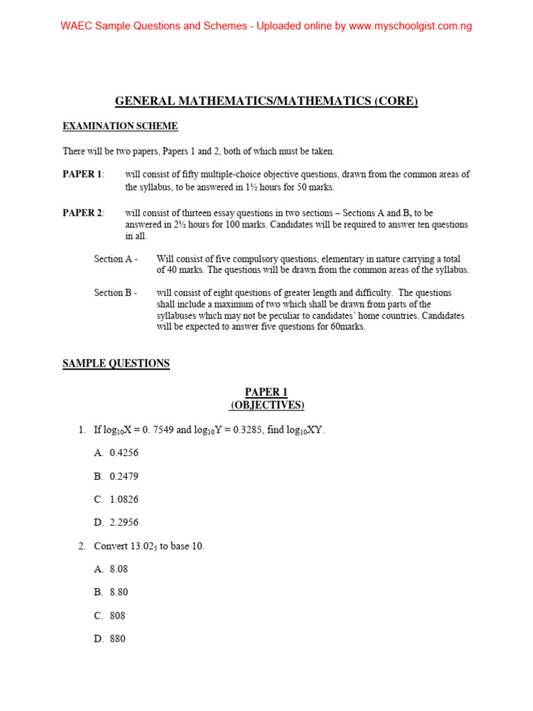 General Mathematics | PDF