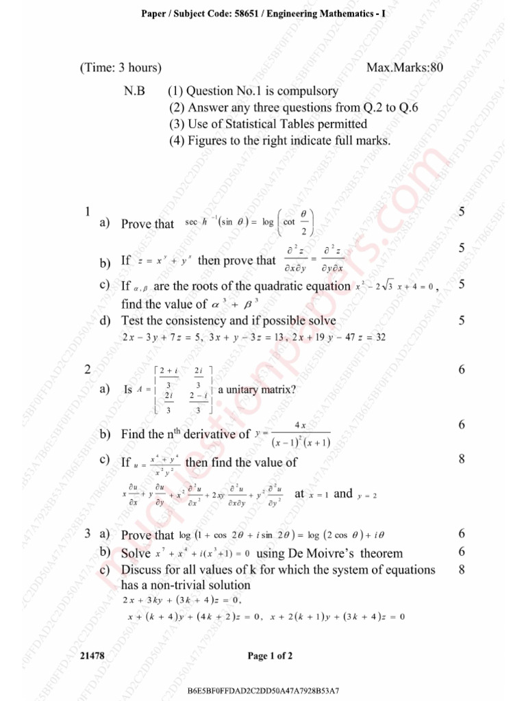 Be - First Year Engineering - Semester 1 - 2022 - December ...