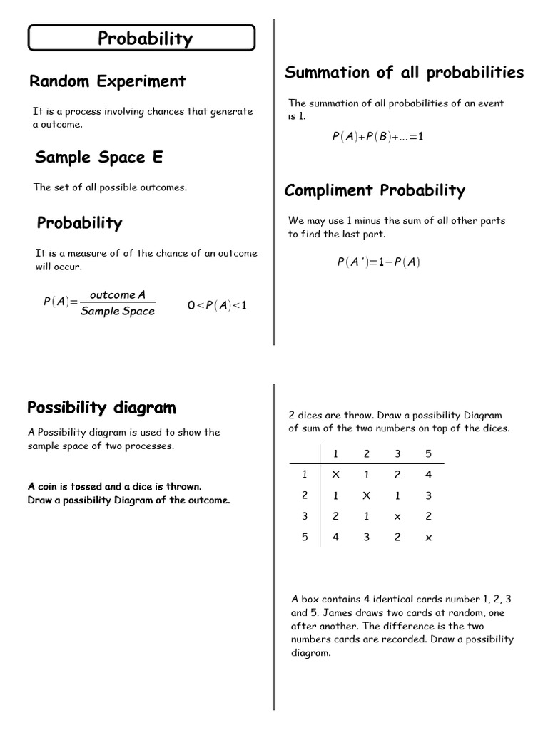 1 Probability Notes | PDF