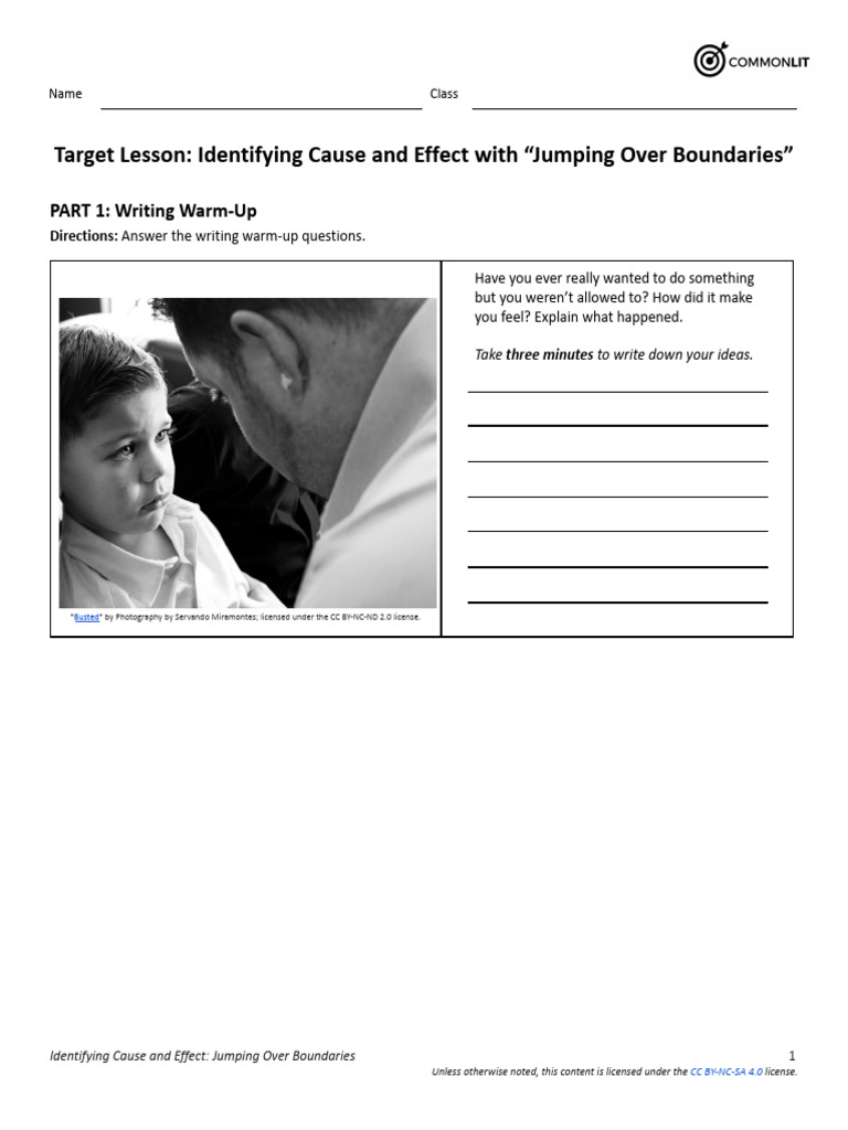 Cause and Effect: Breaking Boundaries | PDF | Creative Commons License