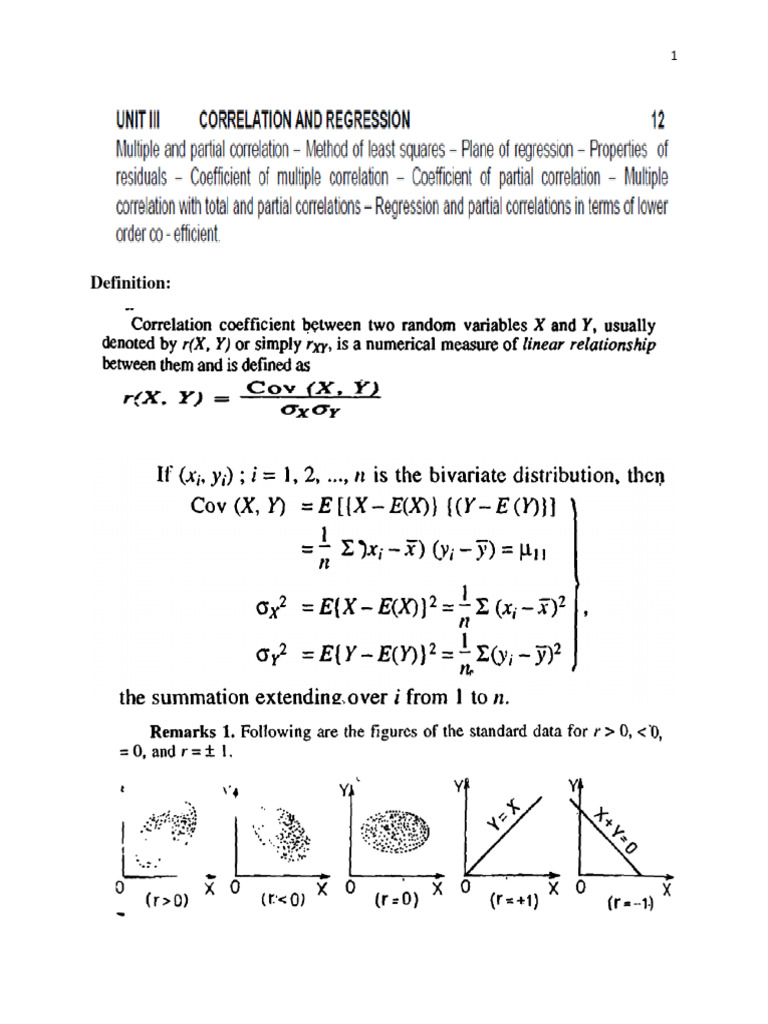 U-3 Correlation and Regression | PDF | Statistics | Statistical Inference