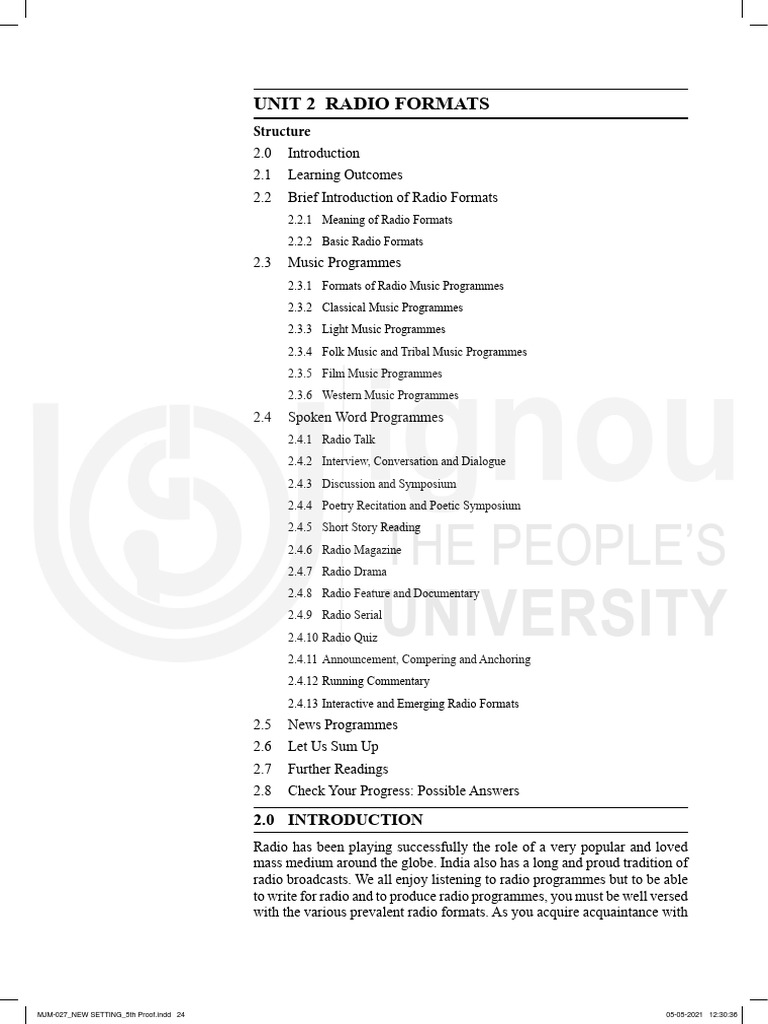 Radio Formats 2 PDF Poetry Word