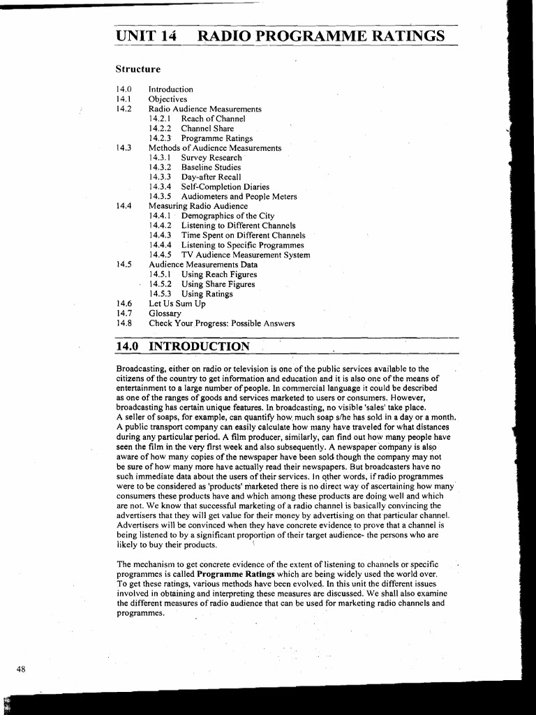 Radio Programme Ratings | PDF