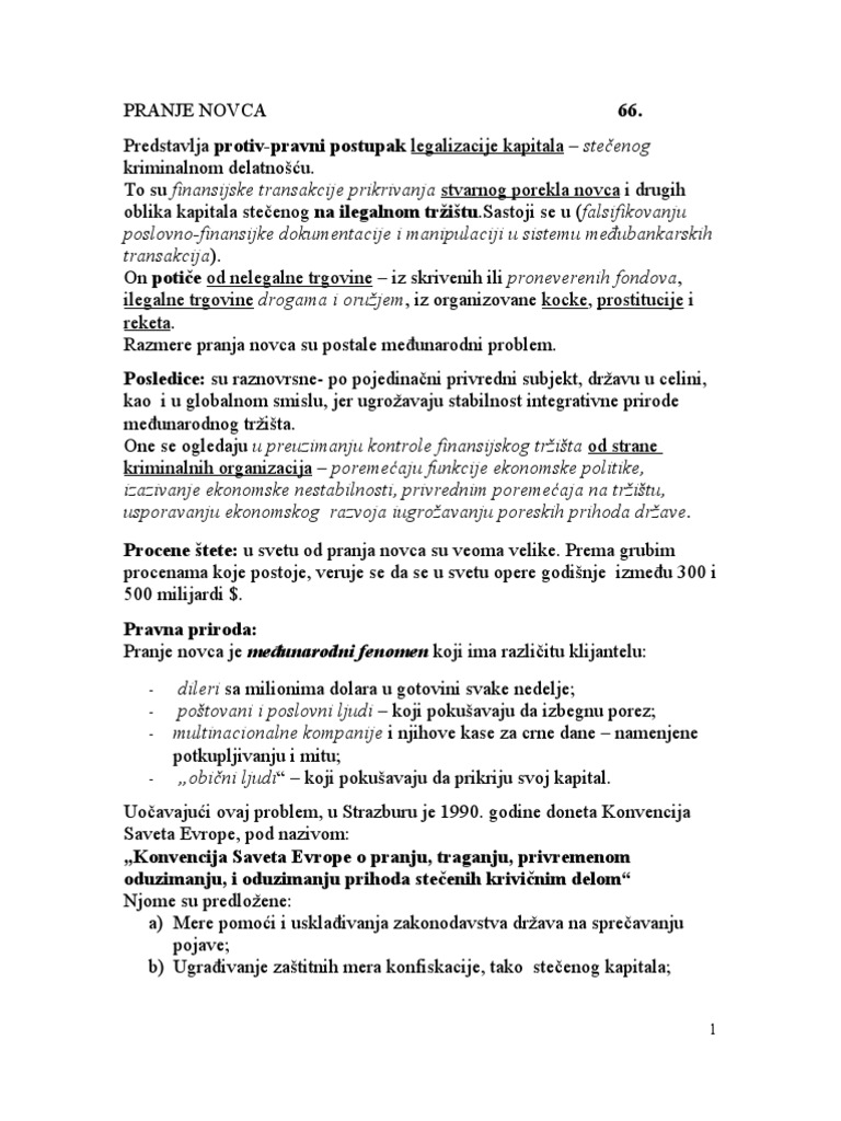66 Pranje Novca | PDF