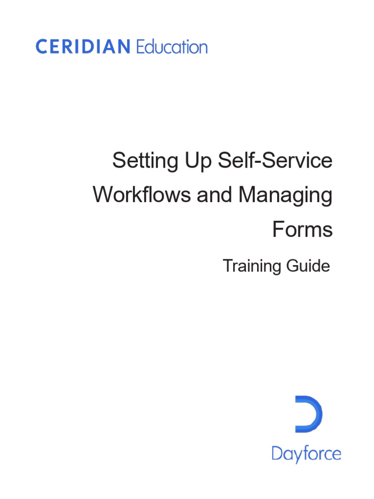 Setting Up Self Service and Managing Forms New Version | PDF