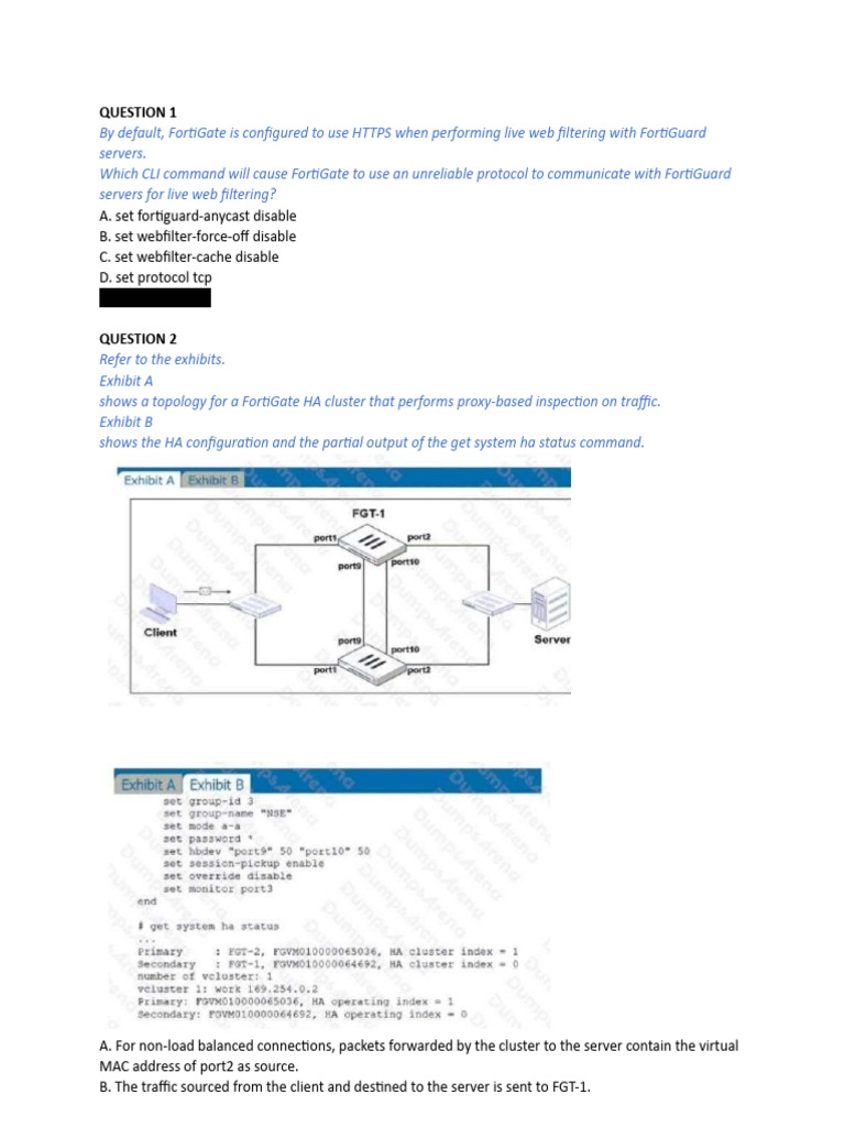 FortiGate Configuration and CLI Commands Guide | PDF