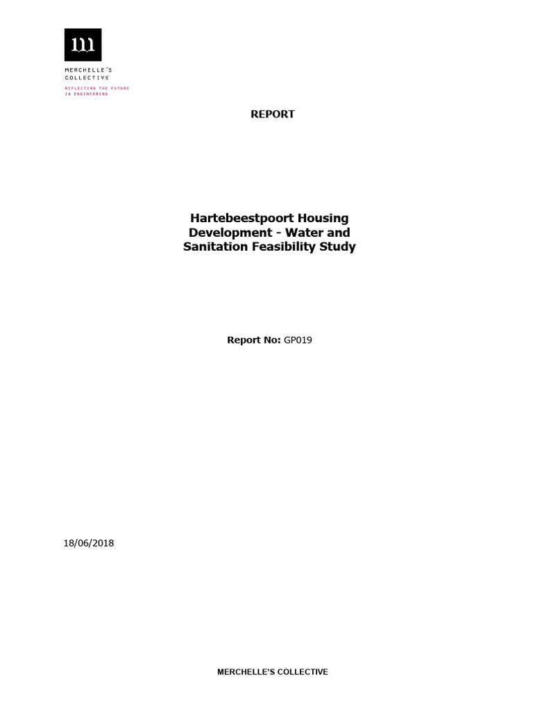 Appendix F 1 - Hartebeespoort Wather and Sanitation Feasibility Study | PDF
