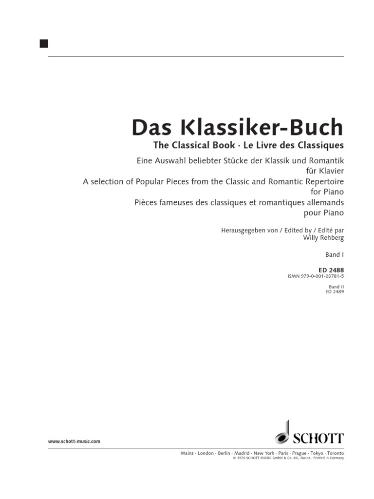 Das Klassiker - Buch Vol 1 | PDF