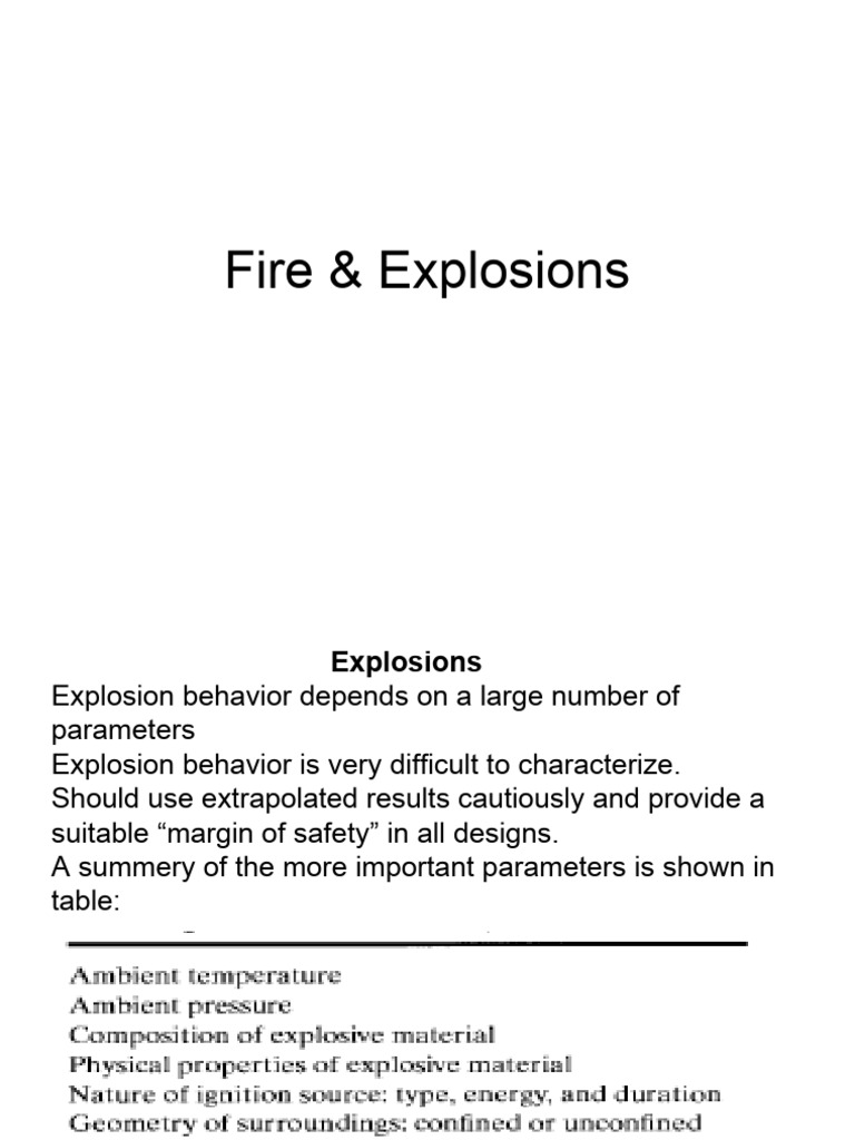 Fire & Explosions - 2 | PDF | Explosion | Chemistry