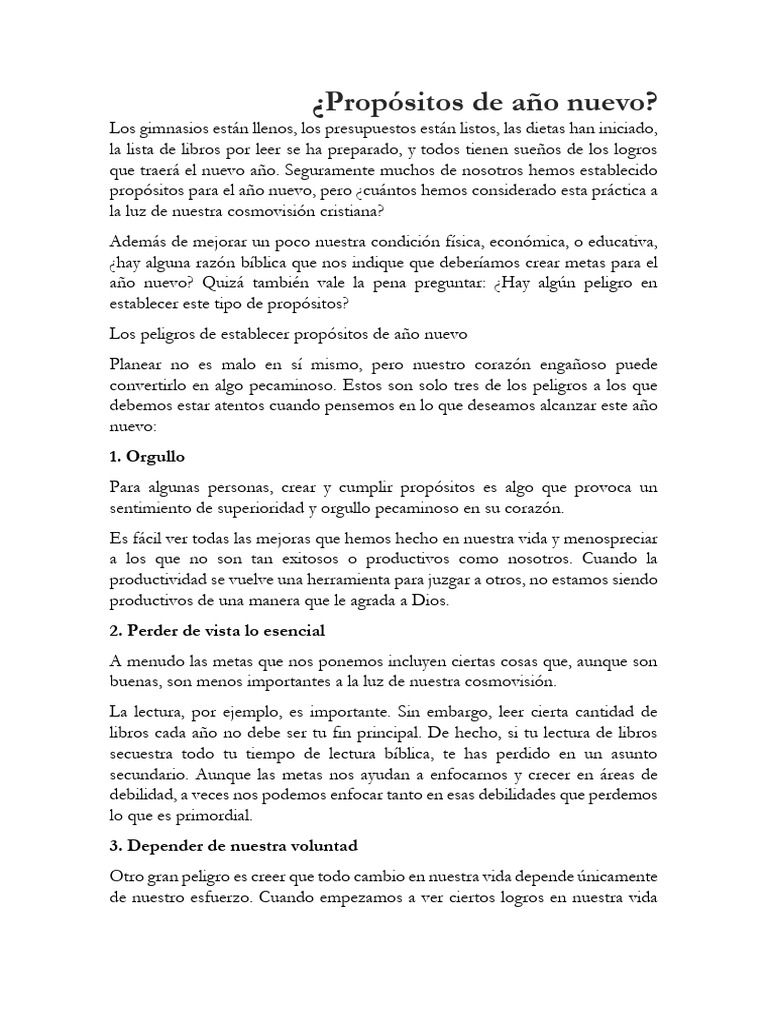 Propósitos de Año Nuevo | PDF