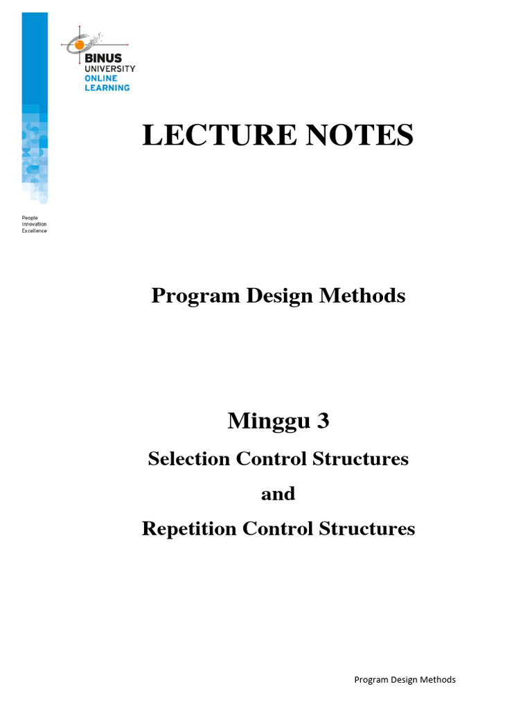 20220825173523_LN 03 - Selection Control Structures and Repetition Control Structures | PDF