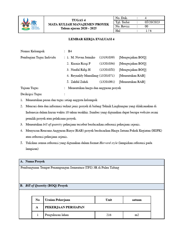 B4 - Evaluasi 4 | PDF