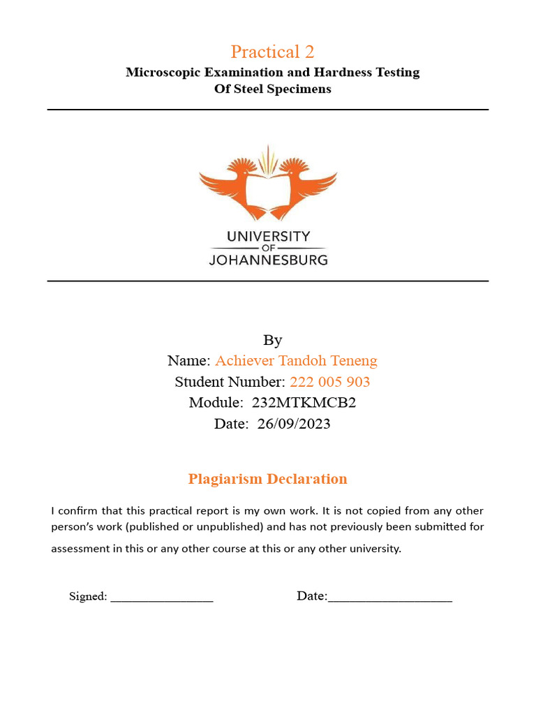 Hardness Test Practical | PDF | Hardness | Steel