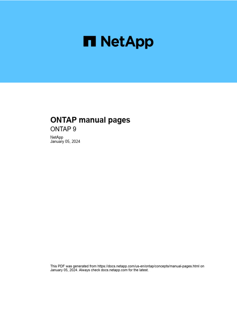 ONTAP_manual_pages | PDF