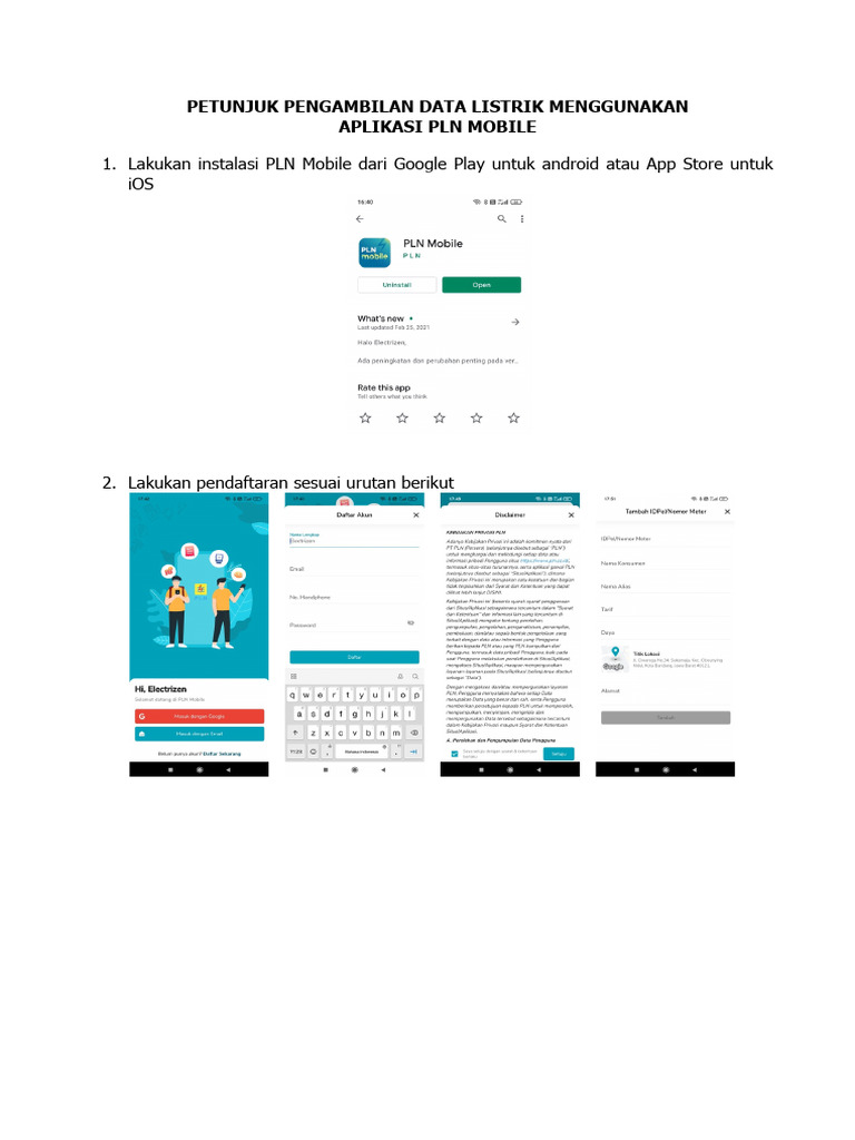 Petunjuk Pengambilan Data Dari PLN Mobile | PDF | Pengelolaan Keuangan & Uang