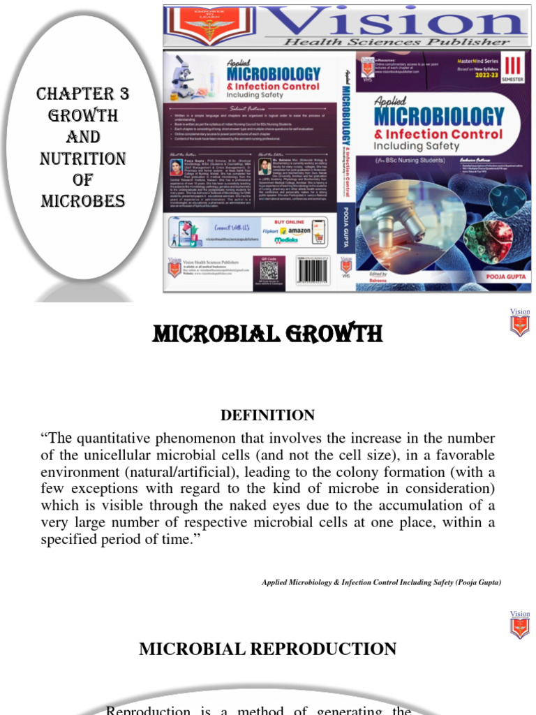 Microbiology Chapter 3 Growth and Nutrition of Microbes | PDF