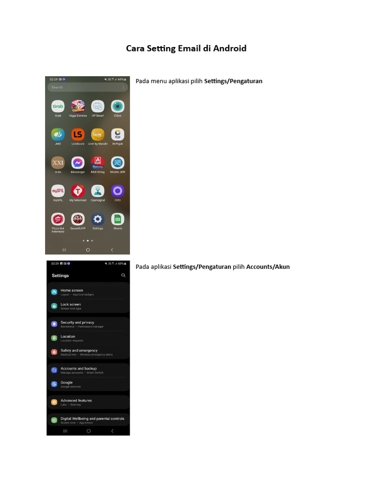 Setting Email Android Mudah | PDF
