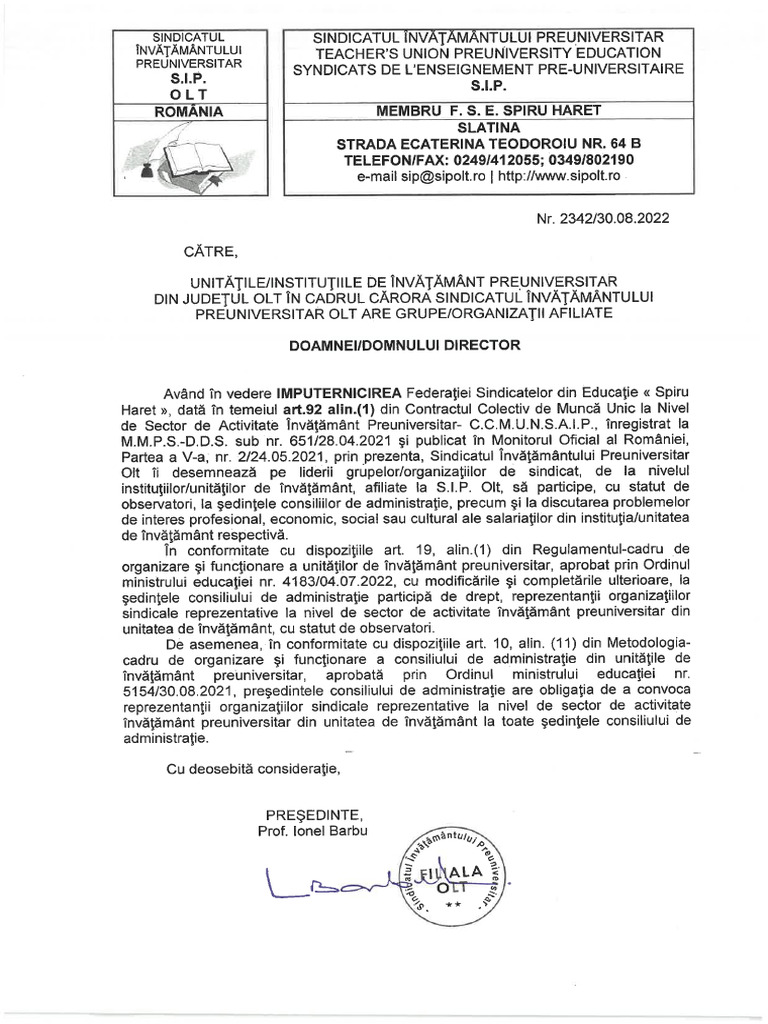 Imputernicire Lideri 2022 | PDF